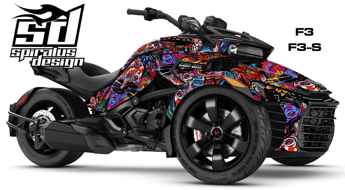 Can Am Spyder F3 F3S Decal Graphic Wrap Kit - Koi - Etsy