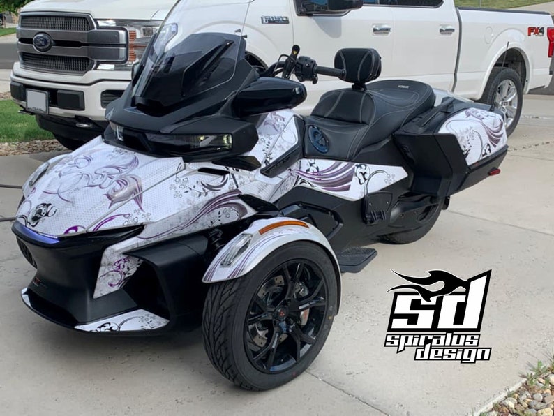 Can Am Spyder RT LTD Graphic Wrap Decal Kit Perennial 2020 & up Black ...