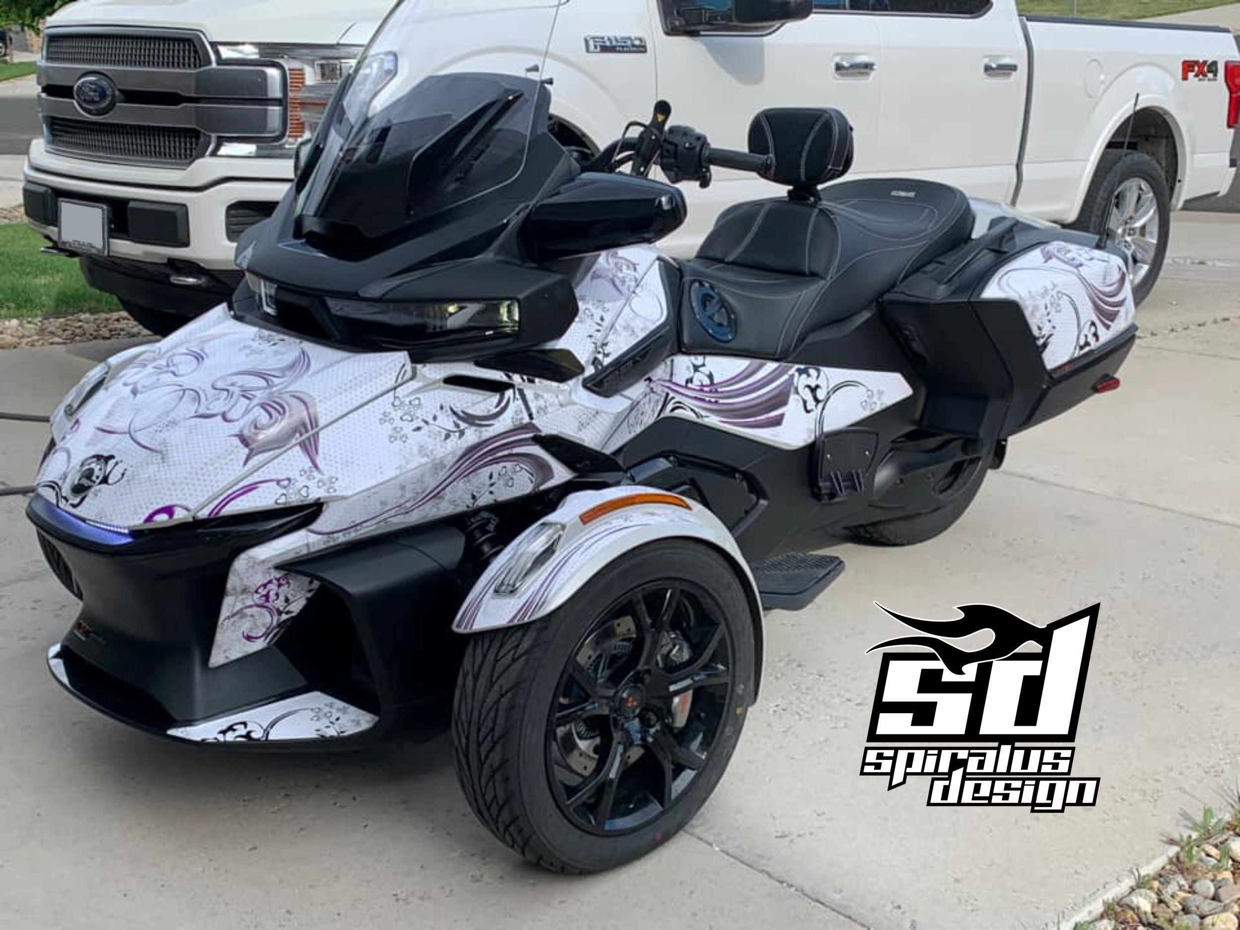 Can Am Spyder RT LTD Graphic Wrap Decal Kit Perennial 2020 & up Black ...
