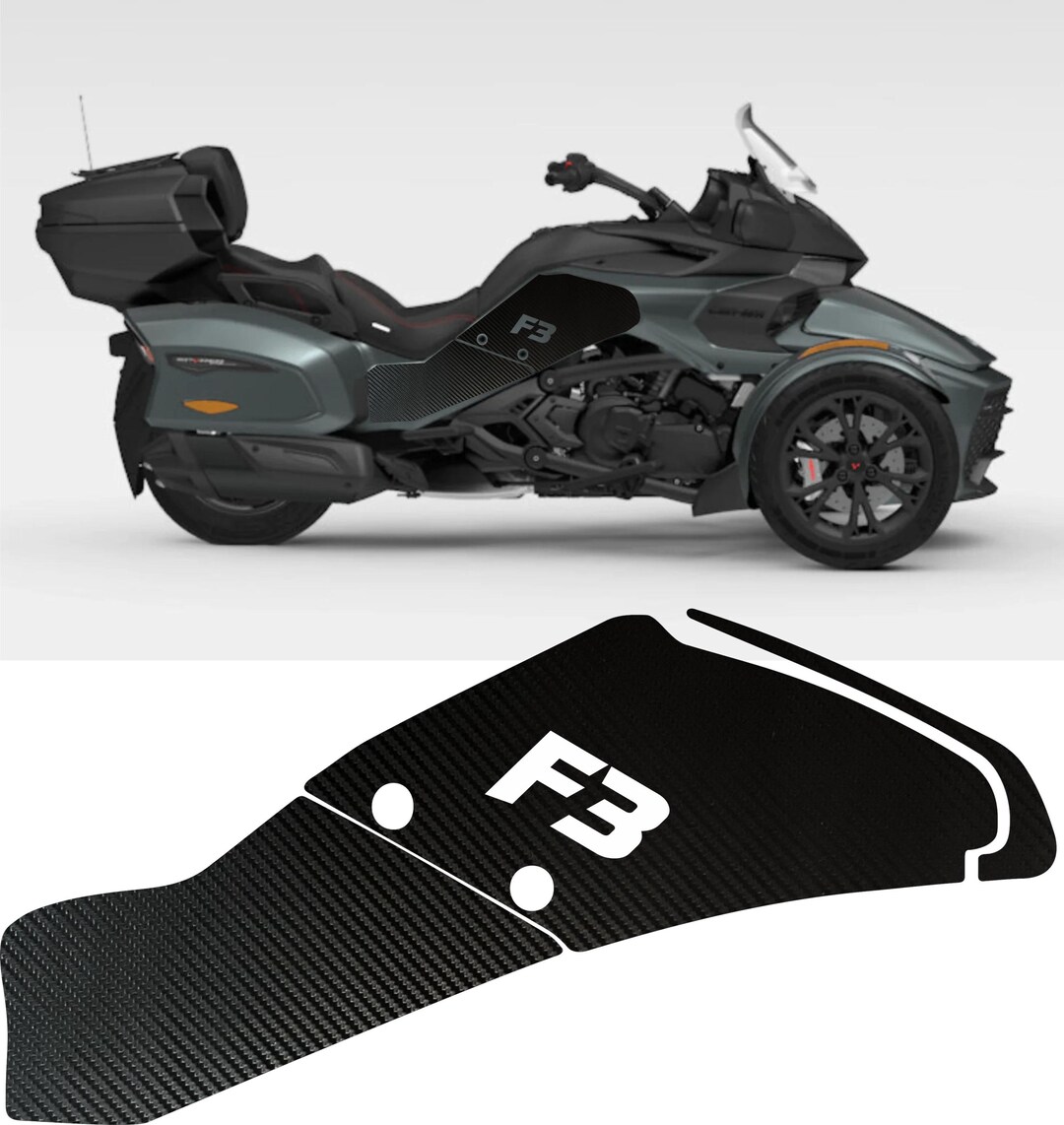 Can Am Spyder F3-LTD F3-T Decal Graphic Kit - "carbon Fiber" Sides Only ...