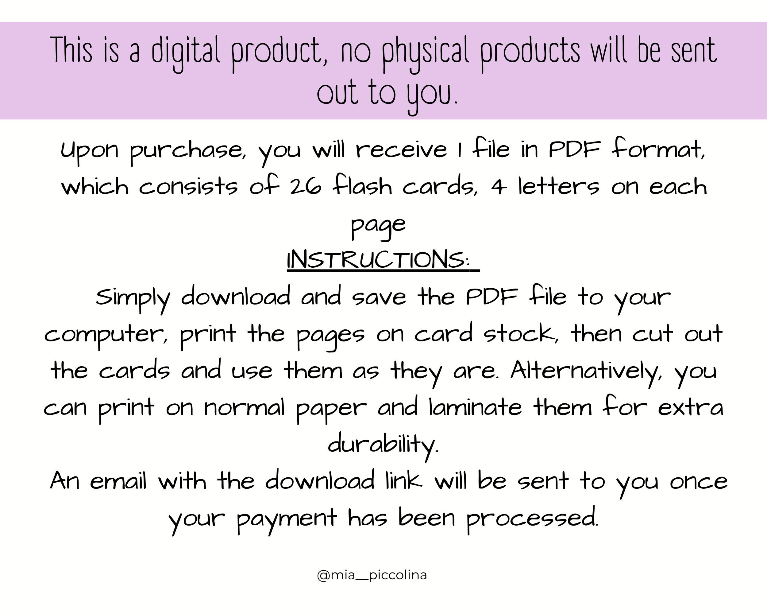 Printable Alphabet Affirmation Flash Cards, Preschool Resources ...