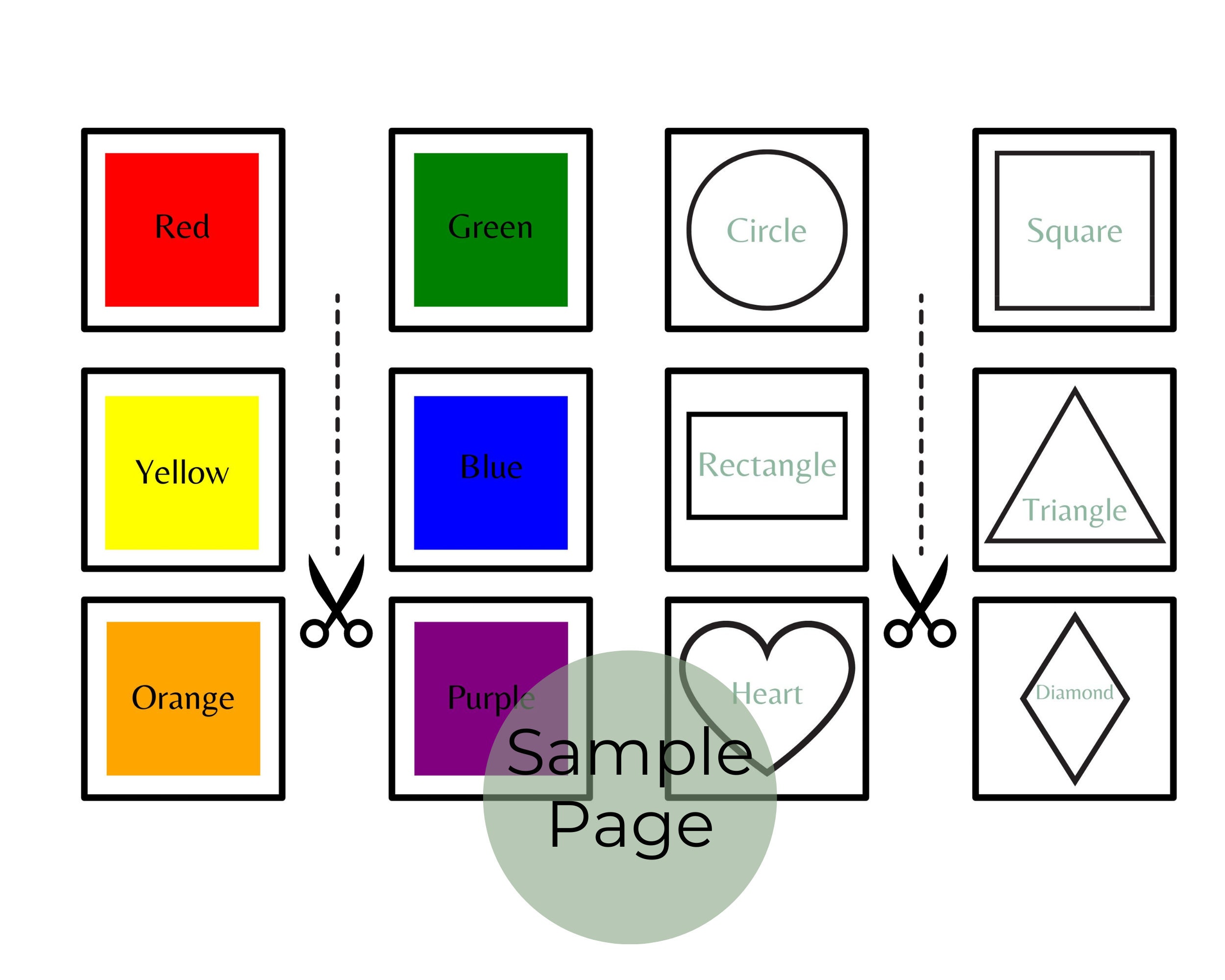 Printable Kindergarten Flash Card Bundle Alphabet, Numbers, Shapes ...