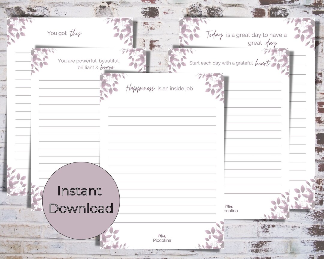 30 Lined Inspirational Note Taking Pages Printable Note - Etsy