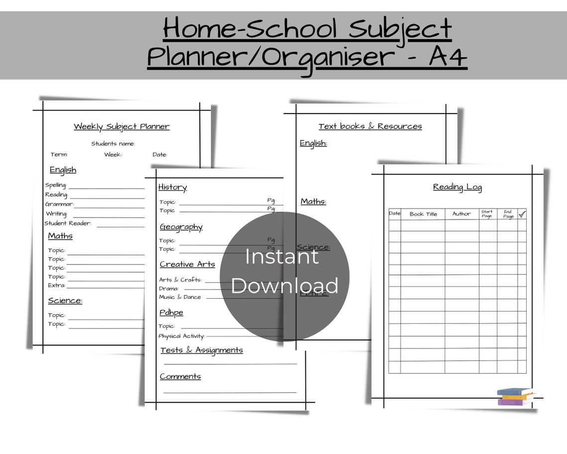 Homeschool Planner Printable, Homeschool Organizer, Homeschool ...