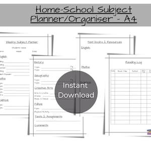 Homeschool Planner Printable, Homeschool Organizer, Homeschool ...