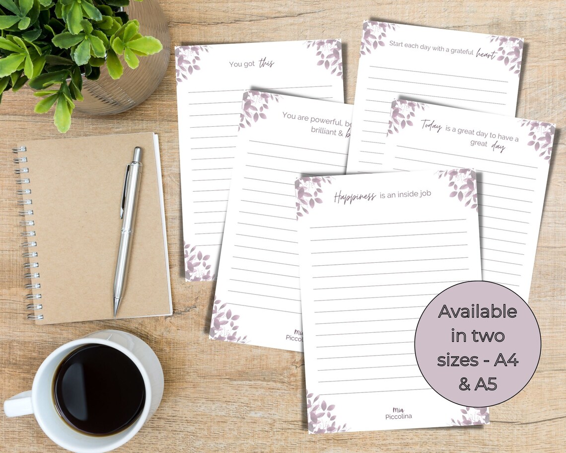 30 Lined Inspirational Note Taking Pages, Printable Note Taking Pages ...
