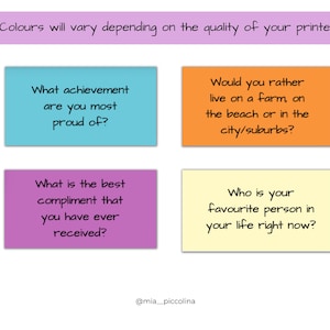 Printable Family Conversation Starter Cards, Family Games, Dinner ...