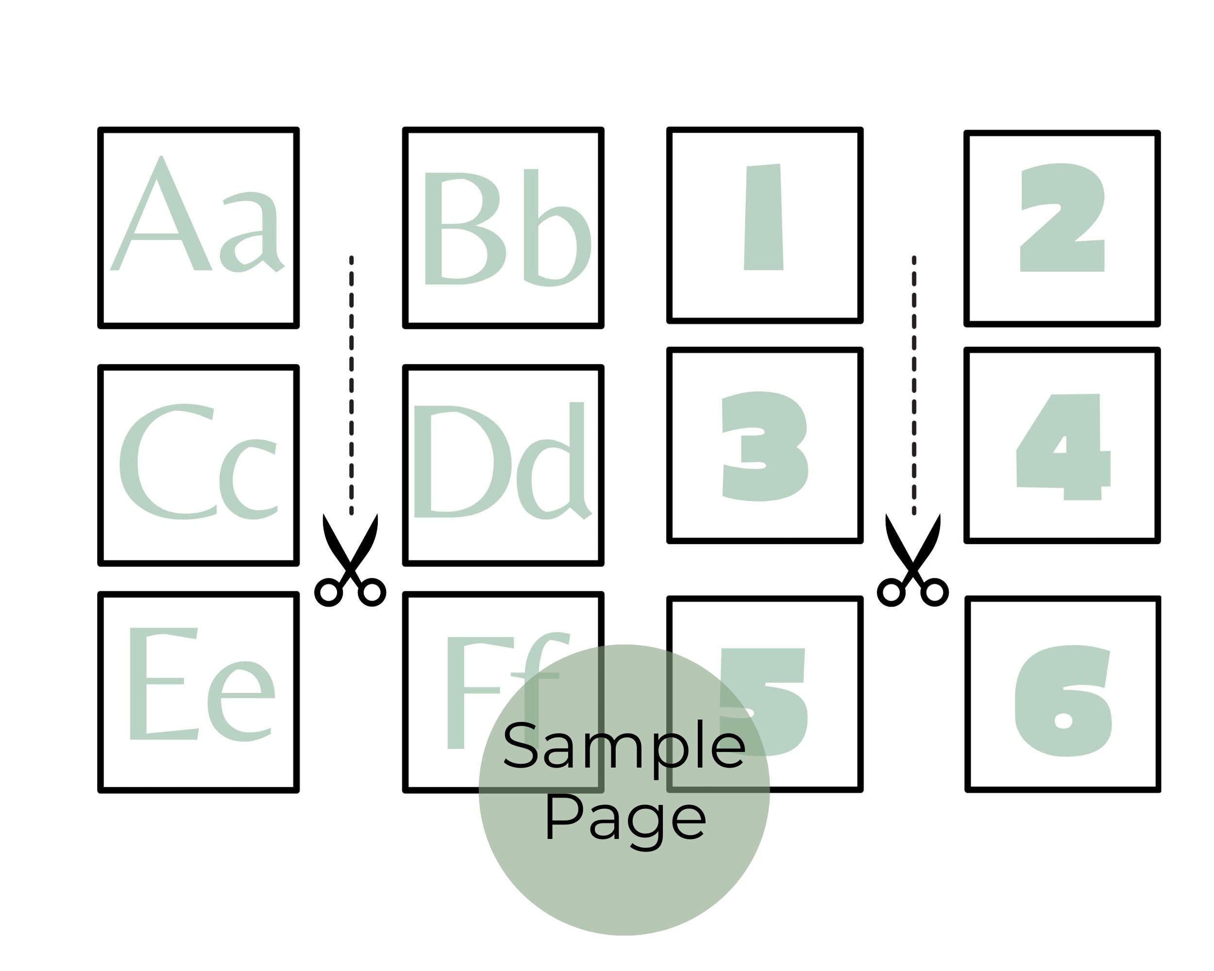 Printable Kindergarten Flash Card Bundle Alphabet, Numbers, Shapes ...