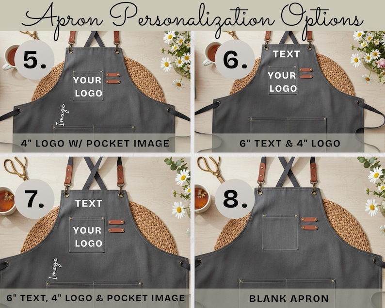 Custom Canvas Apron With Pockets Personalized Apron for Artist Smock ...