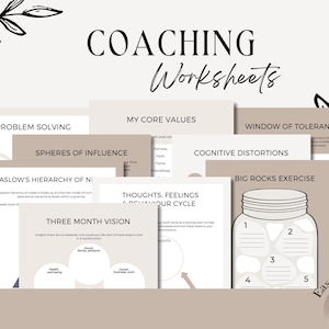 Life Coaching Worksheet Template for Life Consultant Worksheet Coaching ...