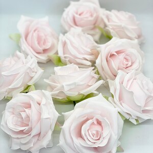 3" Pale Pink Rose Light Pink Artificial Rose Pale Blush Pink Fake Rose ...