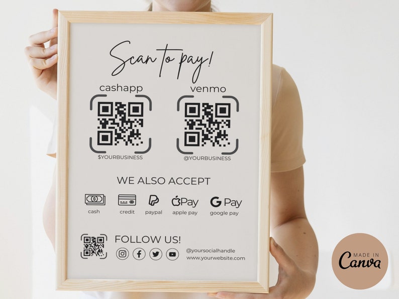 Editable Massage Therapist QR Code Sign QR Code Template - Etsy