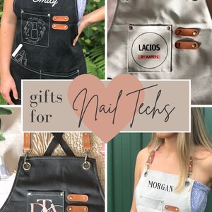 Custom Nail Tech Apron for Manicurist Apron for Nail Technician Apron ...