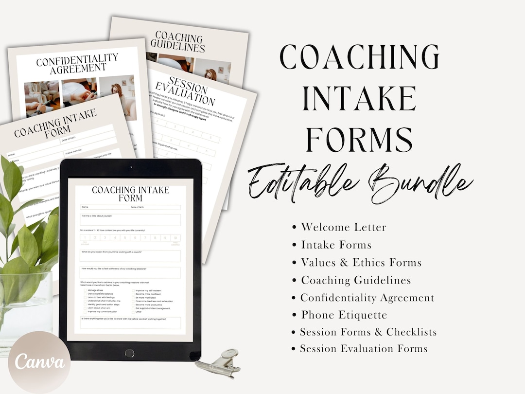 Coaching Client Intake Form Template Coaching Onboarding Life - Etsy