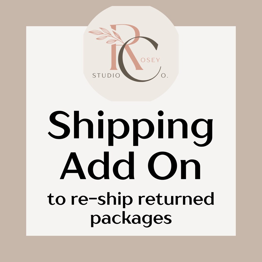 Shipping Add-on - to Resend a Returned Package - Etsy