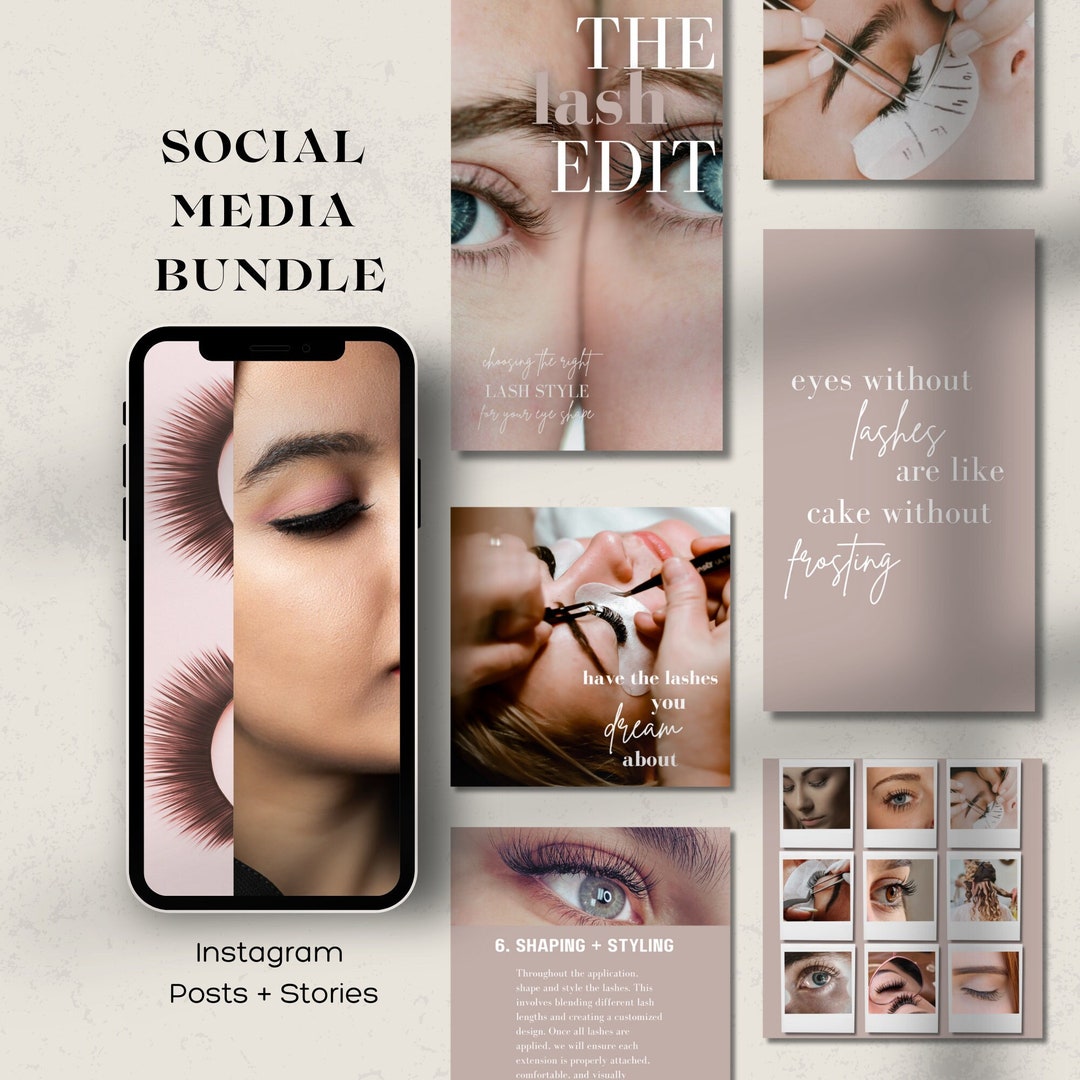 Lash Tech Artist Instagram Template for Lash Stylist Post for Instagram ...