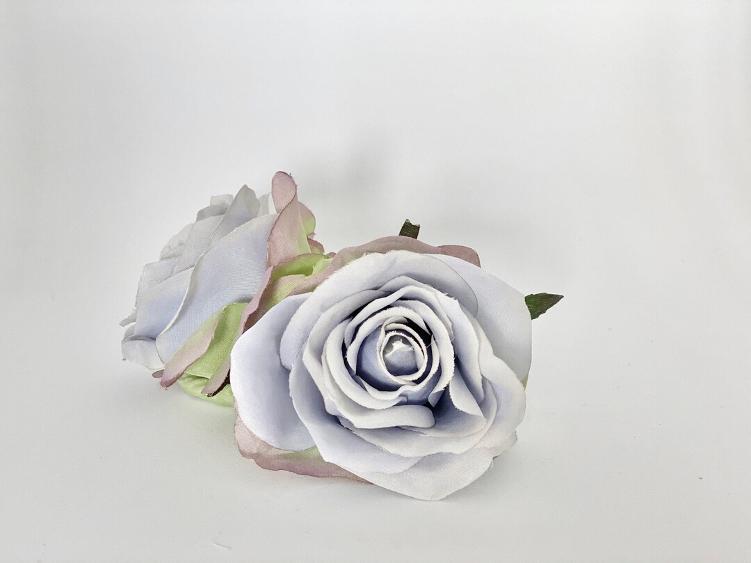 3" Light Dusty Blue Rose Dusty Blue Artificial Rose Blue Artificial ...