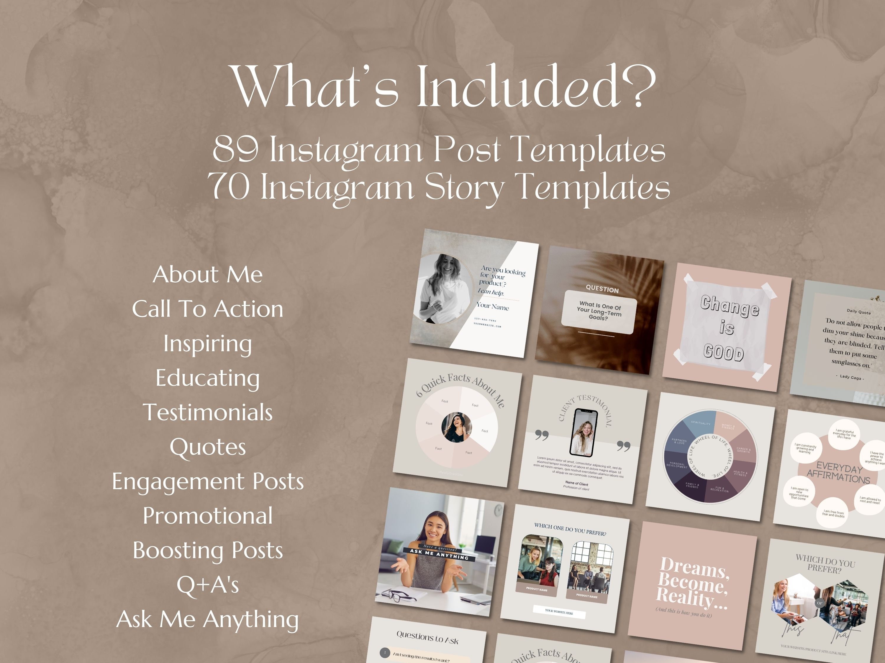 Life Coach Instagram Templates Instagram Post for Life Coach - Etsy