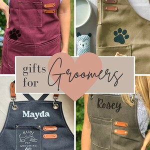 Grooming Smock Dog Groomer Gift for Dog Groomer Apron Dog Grooming ...