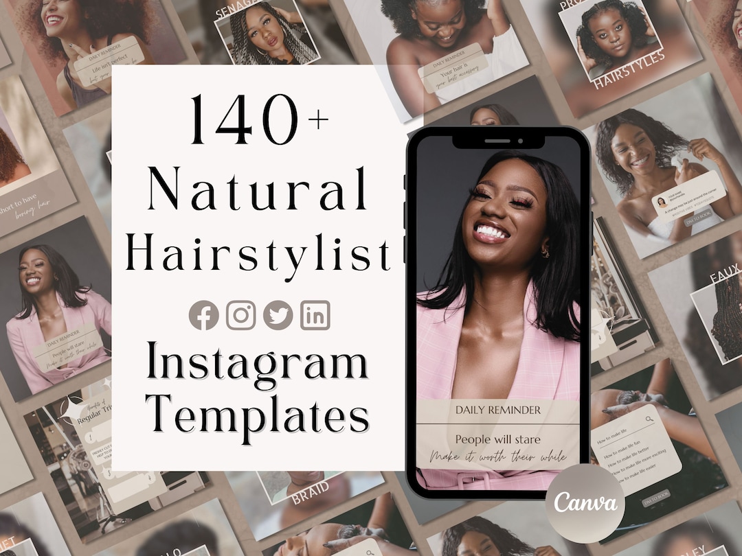 Hairstylist Content Hair Post Instagram Afro Hair Salon - Etsy