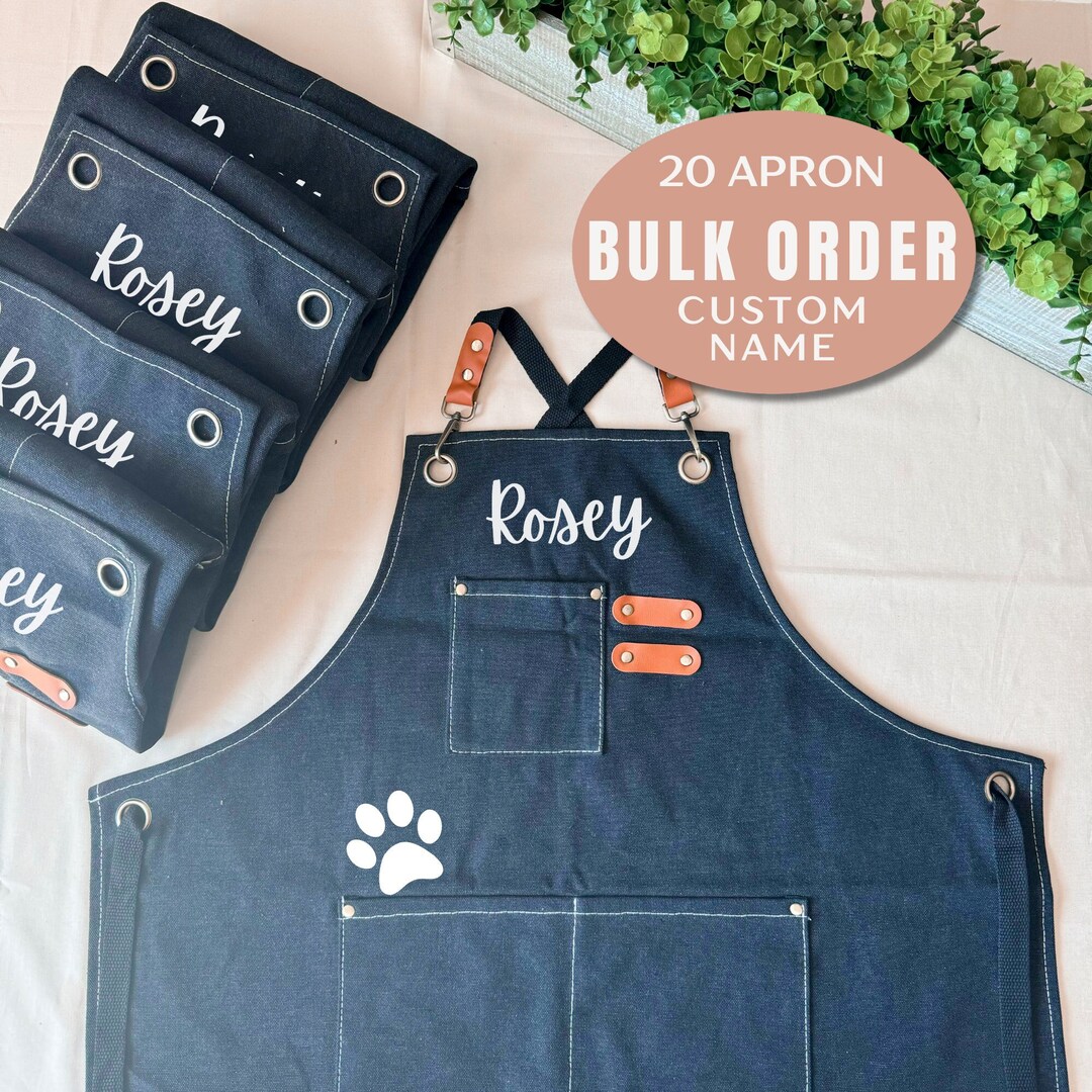 Bulk Custom Dog Apron for Dog Groomer Gift Idea for Her Personalized ...