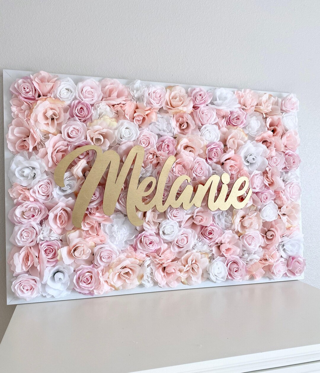 Floral Nursery Pink and Gold Birthday Girl Decor Pink Floral 1st ...