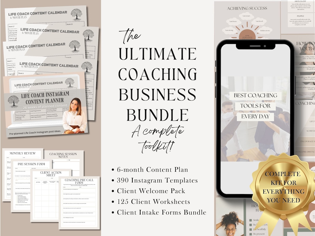 Coaching Business Toolkit Life Coach Template Business Coach Template ...