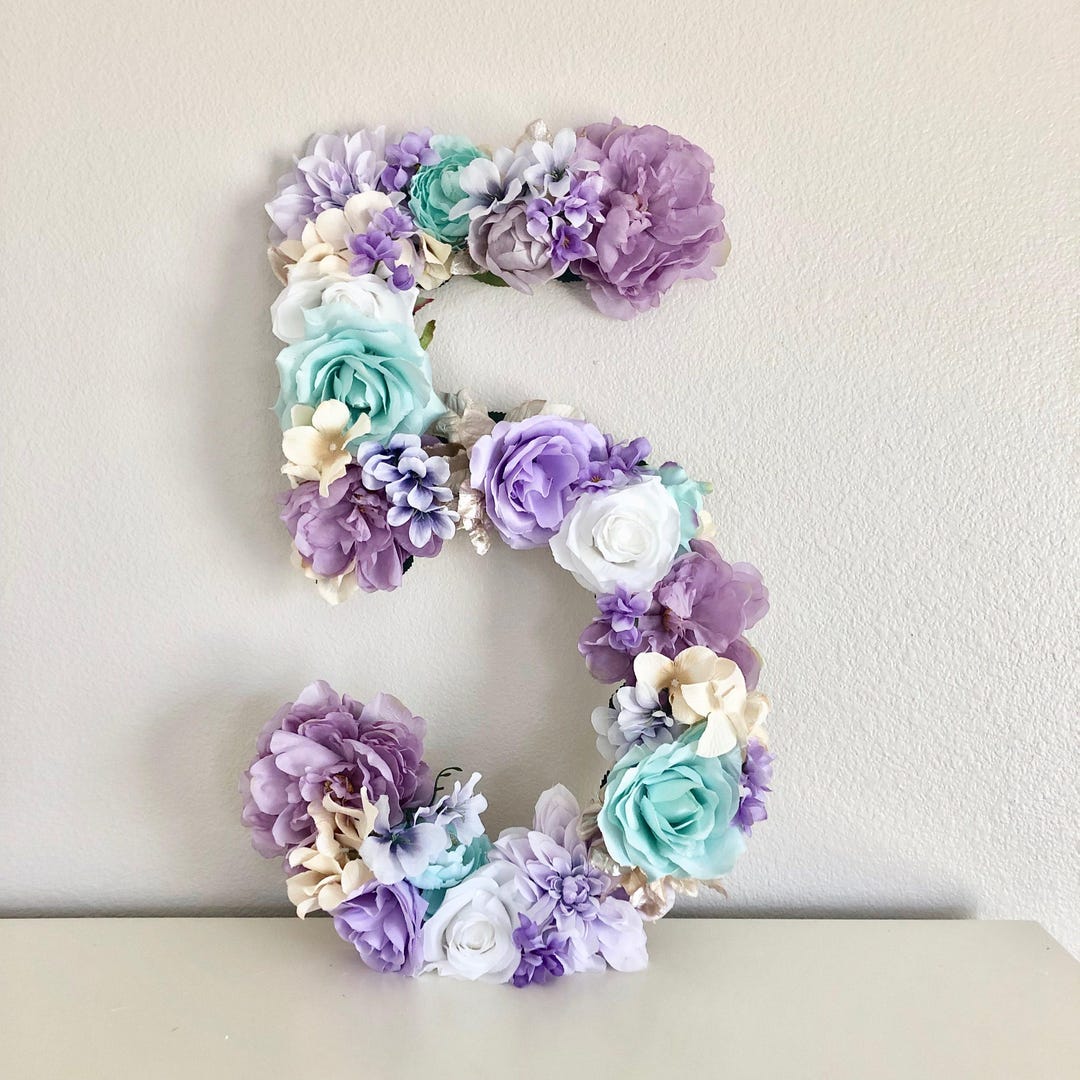 Floral Number Flower Number 90th Birthday Party 90th Birthday Decor 1st ...