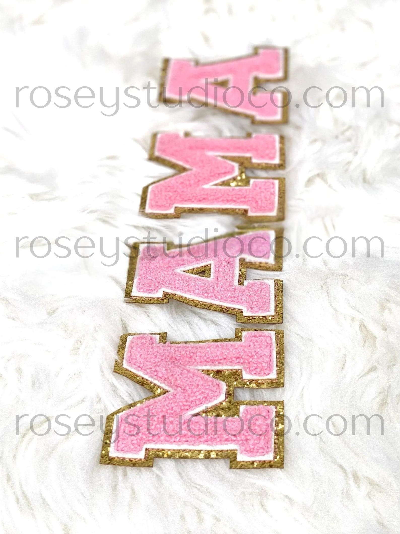 MAMA Letter Patches Sew on Iron on Chenille Patch Baby Shower Decor Mom ...