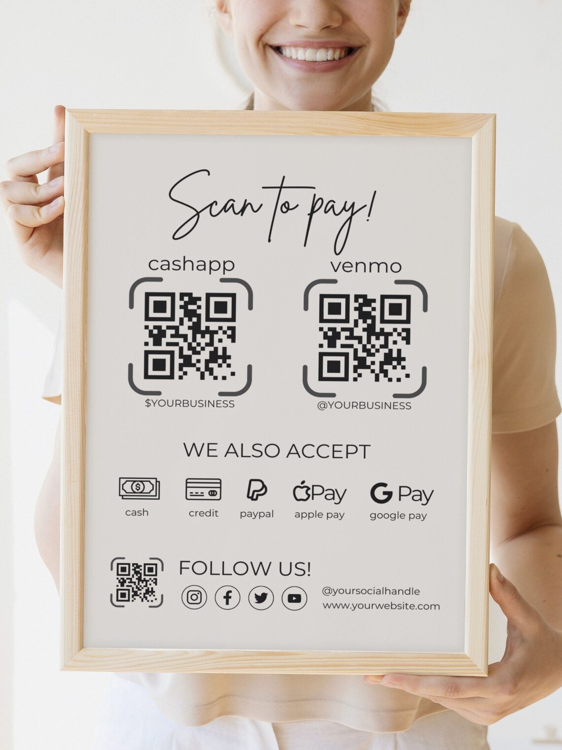 Editable Massage Therapist QR Code Sign QR Code Template - Etsy