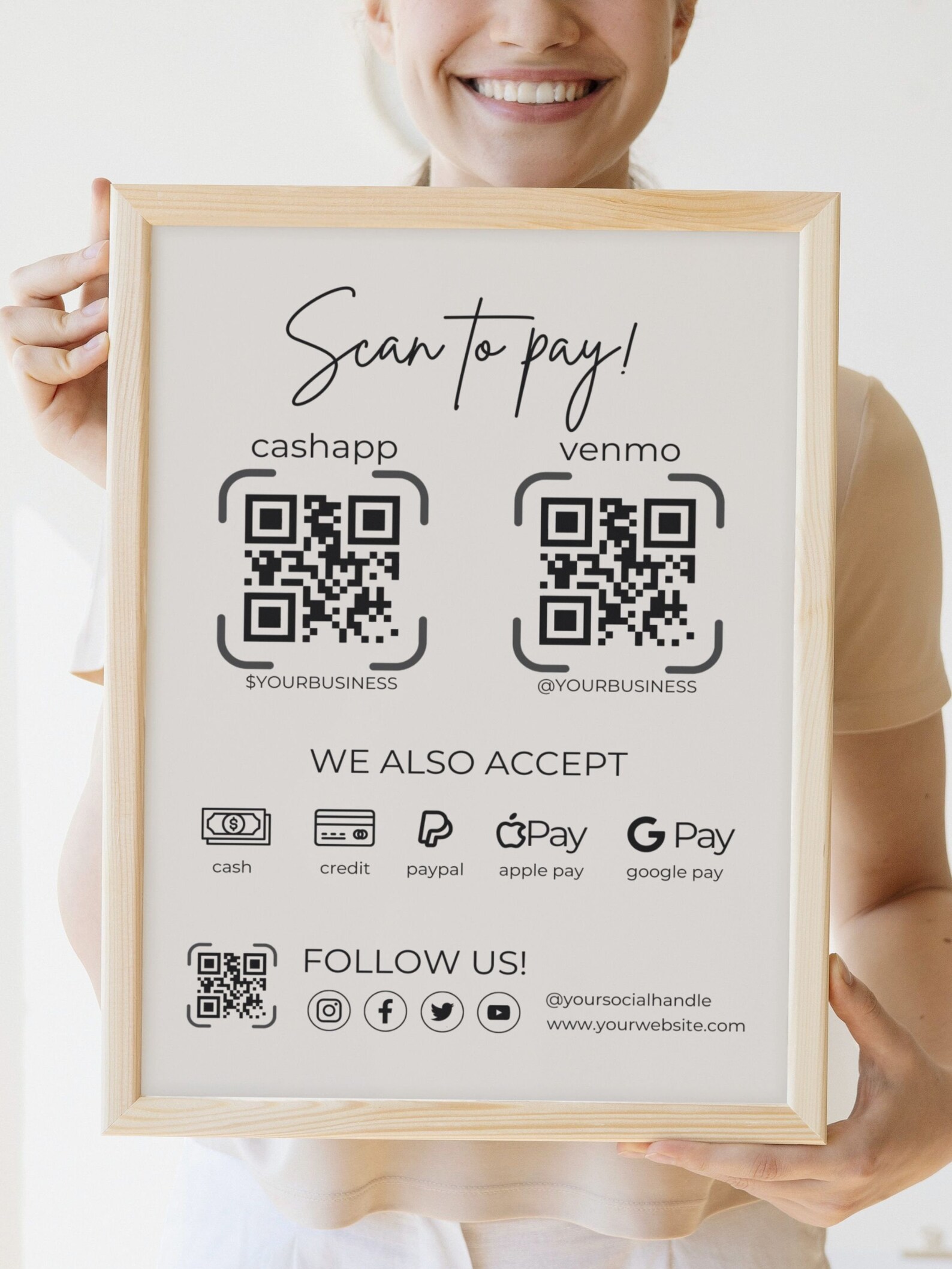 Editable Massage Therapist QR Code Sign QR Code Template - Etsy