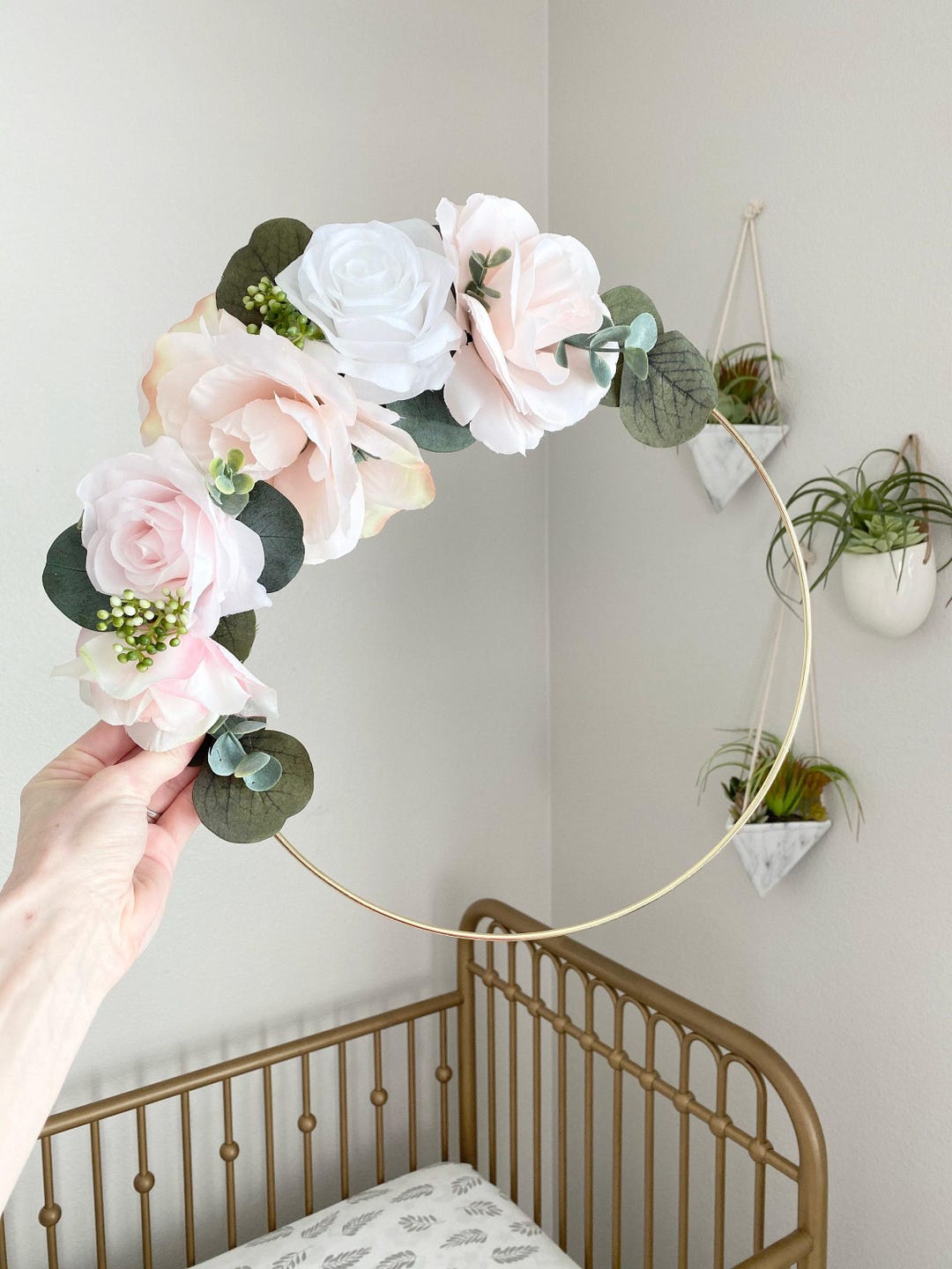 Eucalyptus Hoop Wreath Bouquet Flower Girl Hoop Wreath Flower Girl ...