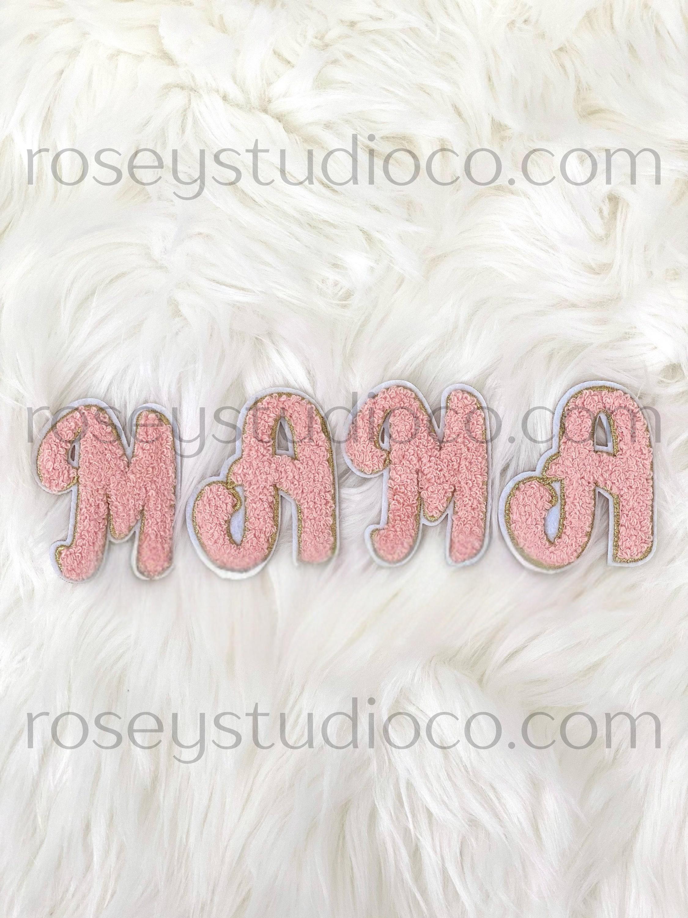 MAMA Letter Patches Sew on Iron on Chenille Patch Baby Shower Decor Mom ...
