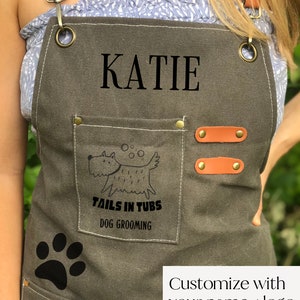 Custom Apron for Dog Groomer Apron for Pet Groomer Apron Pet Spa ...