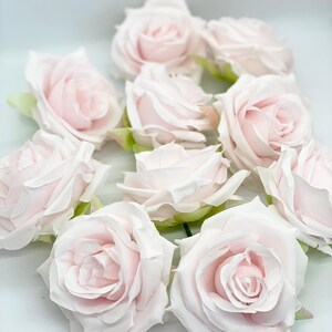3" Pale Pink Rose Light Pink Artificial Rose Pale Blush Pink Fake Rose ...