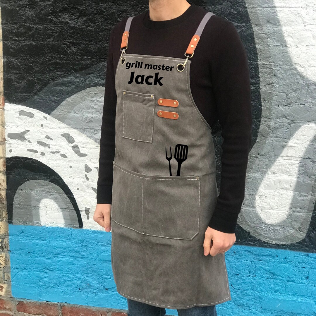 Custom Fathers Day Apron for Men Gift Idea Cooking Apron BBQ Apron Gift ...