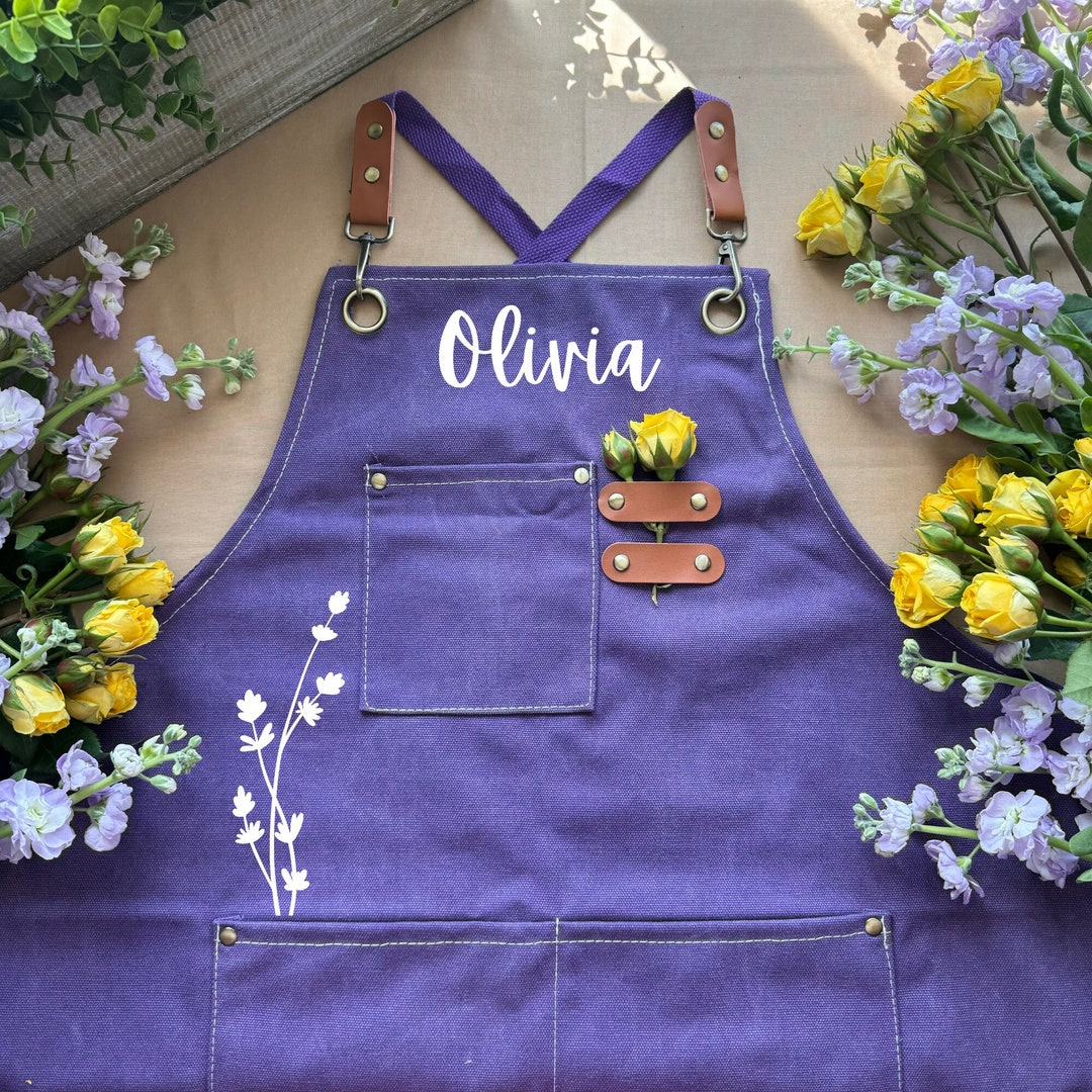 Custom Gardening Apron for Gardener Apron Florist Outdoor and Garden ...