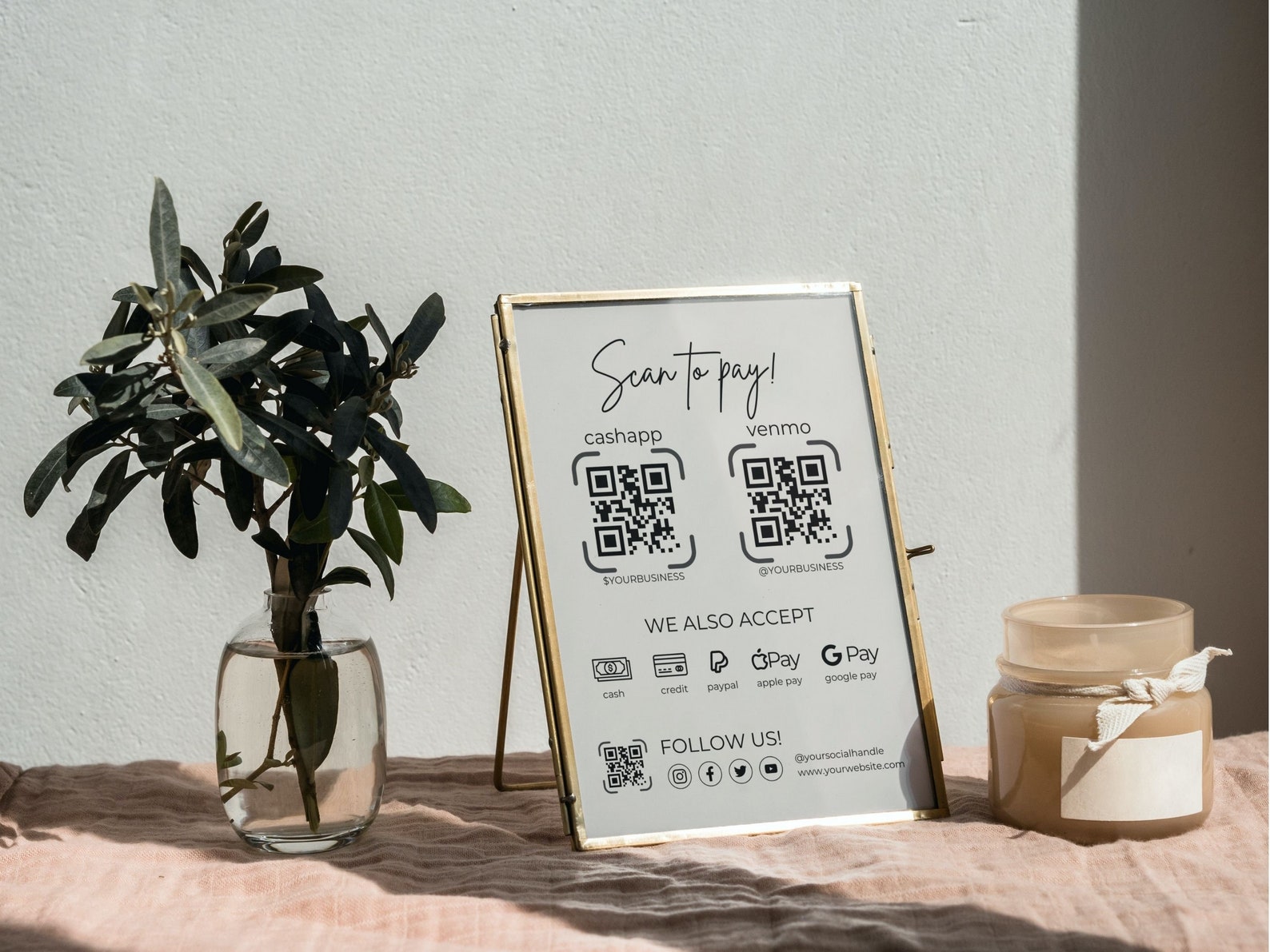 Editable Massage Therapist QR Code Sign QR Code Template - Etsy