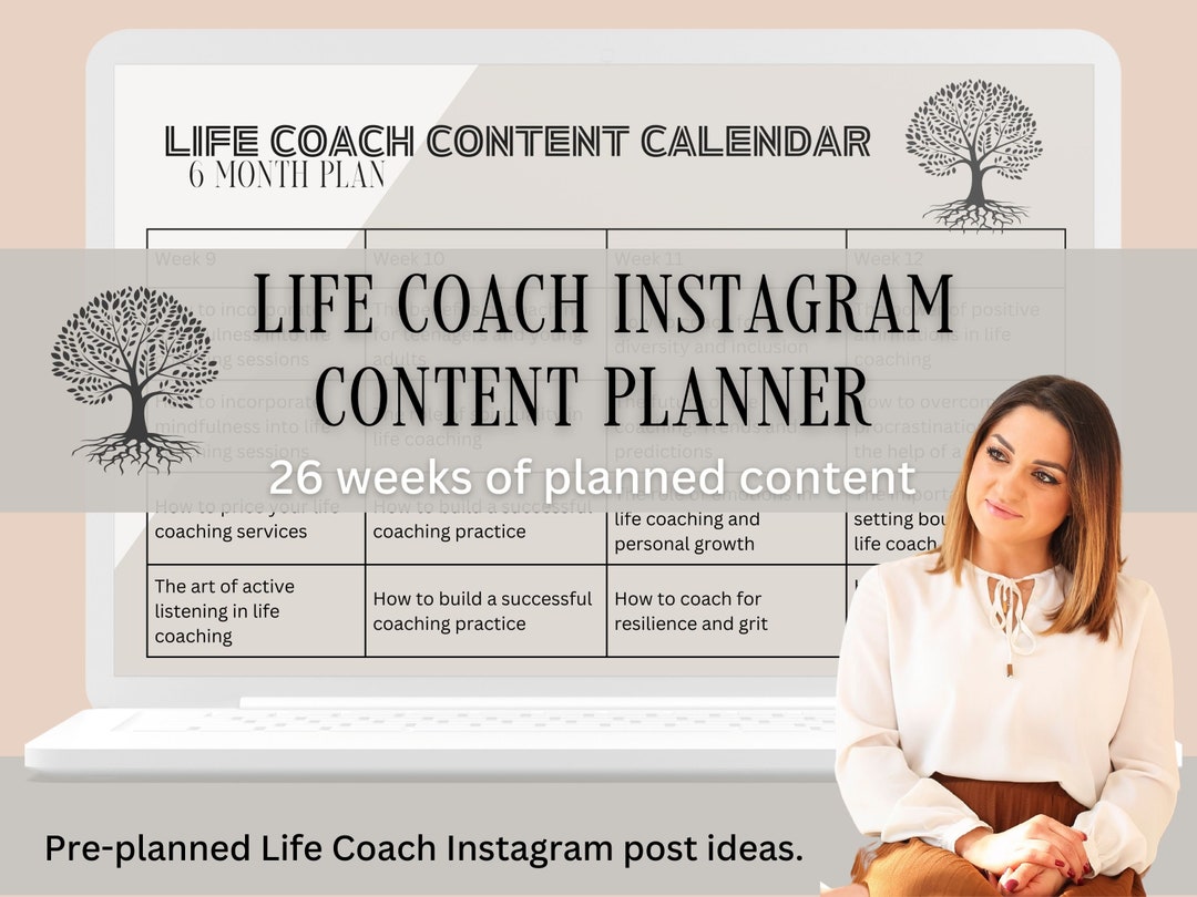 Life Coach Content Planning Calendar Coaching Content Planner - Etsy