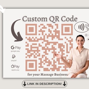 Editable Massage Therapist QR Code Sign QR Code Template Massage ...