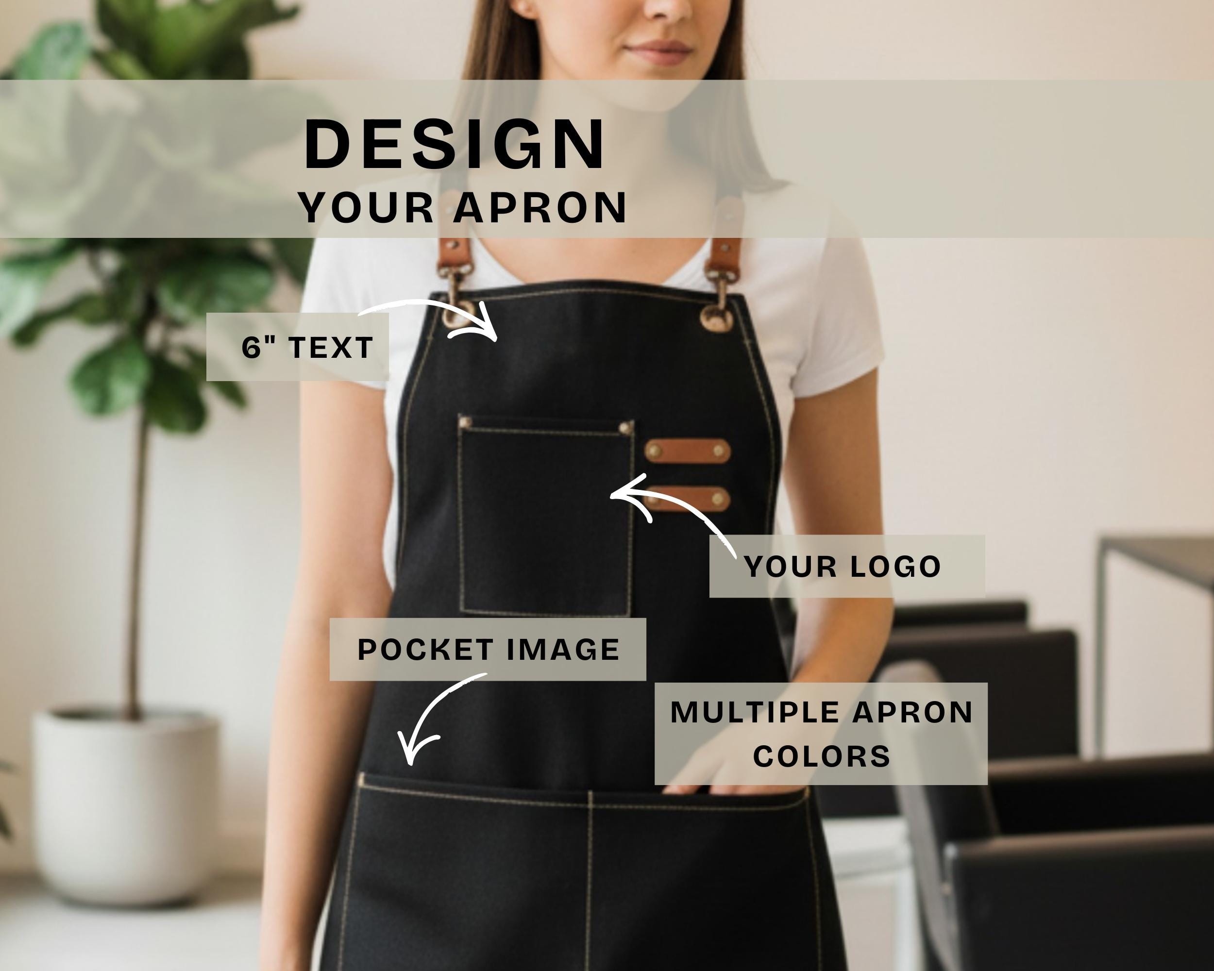 Custom Canvas Apron With Pockets Personalized Apron for Artist Smock ...