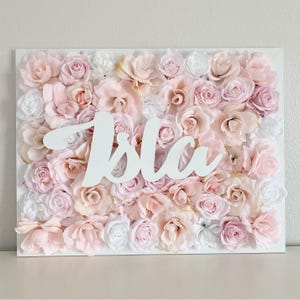 Flower Wall Name Sign Nursery Wall Decor Personalized Girl Bedroom ...