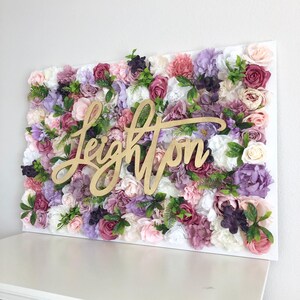 Flower Wall Name Sign Teen Girl Room Name Decor Teen Girl Gift Girl ...
