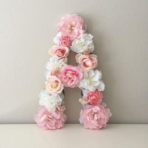 LARGE Floral Letter Custom Floral Flower Letter Floral Nursery Nursery ...