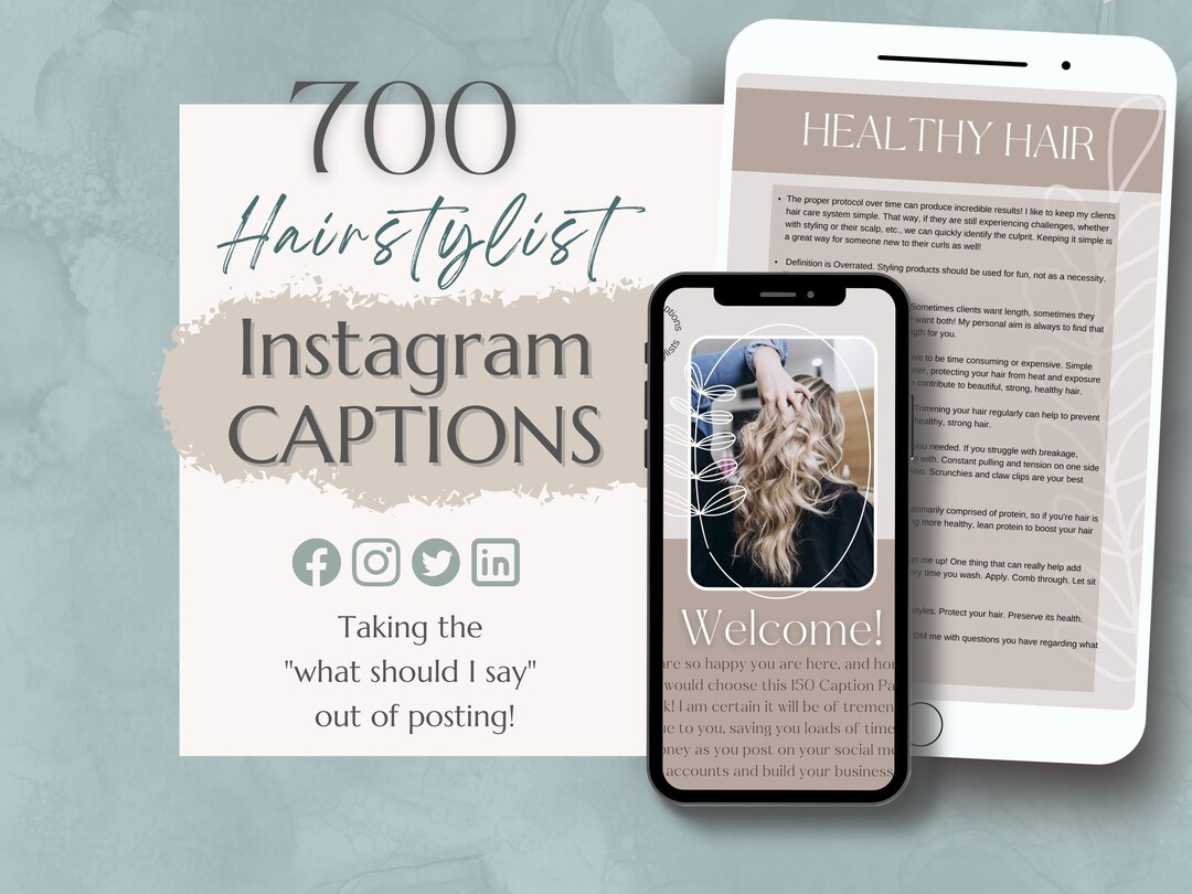 Hairdresser Social Media Caption Hairstylist Instagram Caption Hair ...