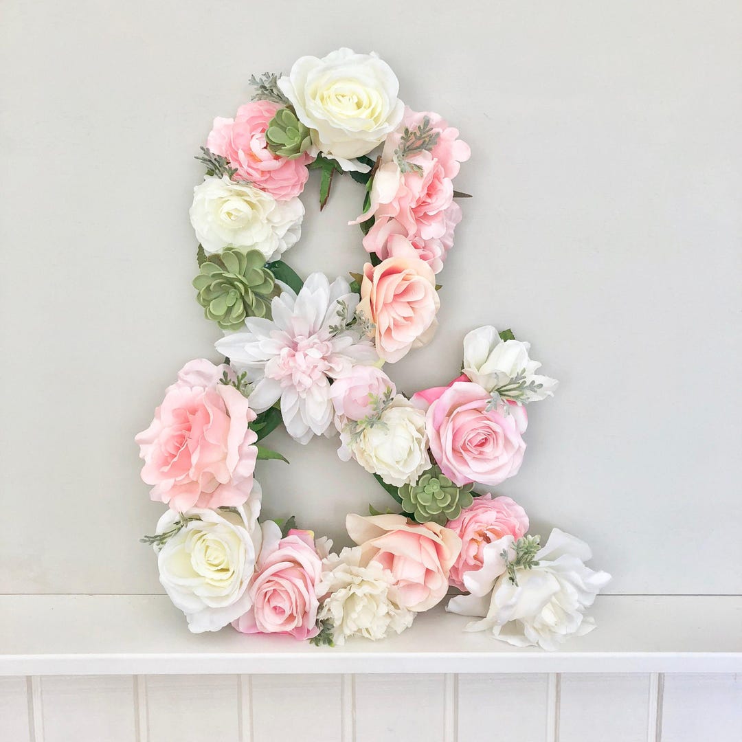 Large Flower Letter Floral Letter Nursery Letter Boho Nursery Decor ...