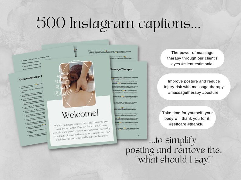 Massage Social Media Caption Massage Therapy Instagram Caption Massage ...