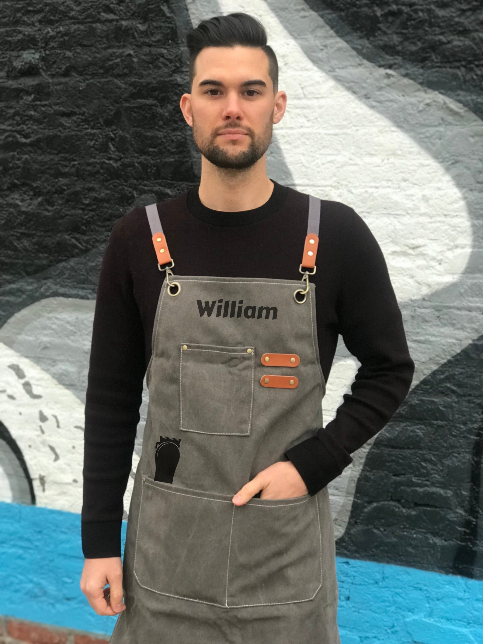 Personalized Barber Apron for Men Hair Cutting Apron for Barber ...