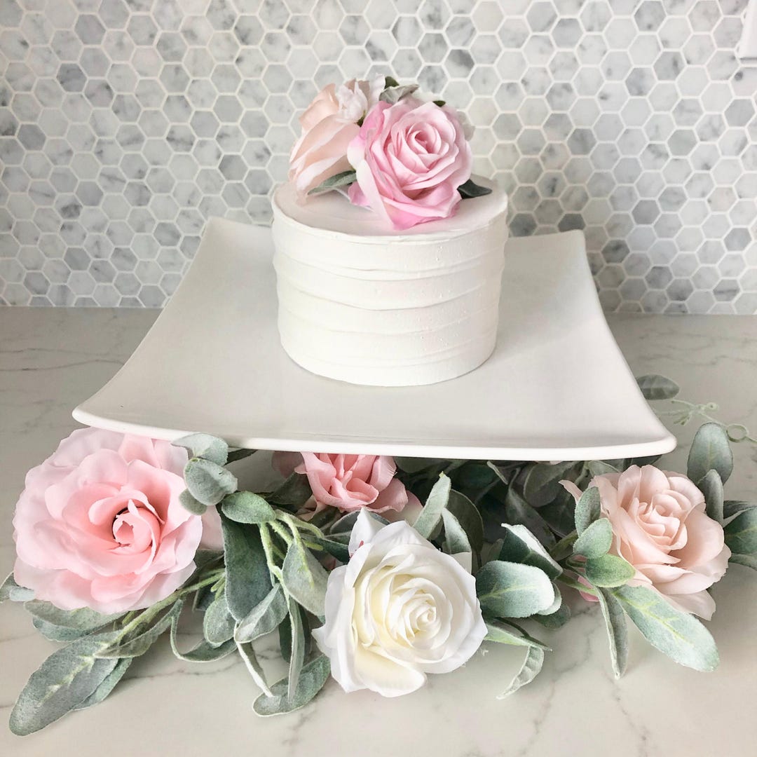 Girl Birthday Cake Topper Floral Cake Flower Topper Pink and Gold Cake ...