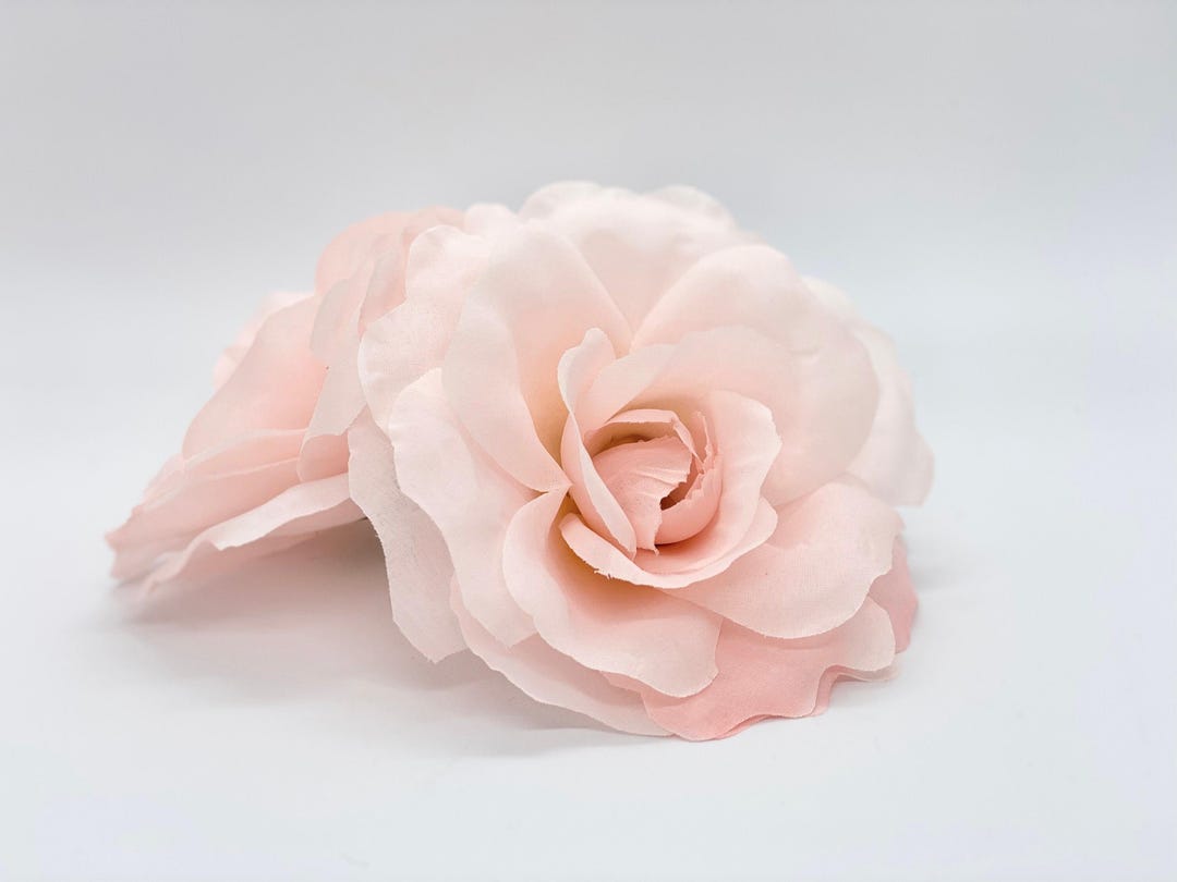 5" Large Blush Pink Rose Pale Pink Rose Light Pink Rose Artificial Rose ...